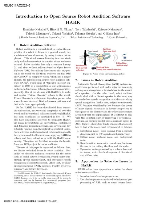 Pdf Introduction To Open Source Robot Audition Software Hark