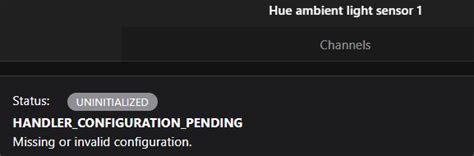 Hue Missing Or Invalid Configuration Hue Ambient Light Sensor