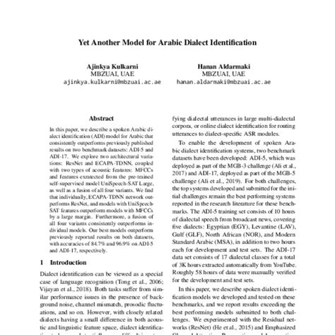 Yet Another Model For Arabic Dialect Identification Acl Anthology