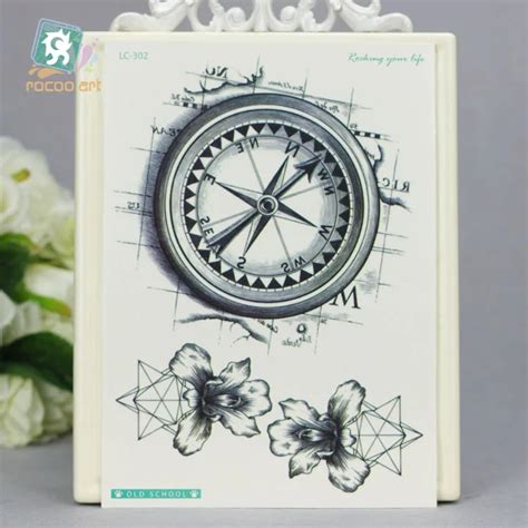 Antique Compass Rose Tattoo