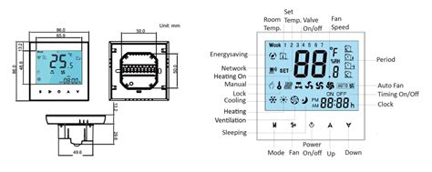 Smart Fan Coil Thermostat With Keycard And Modbus Function