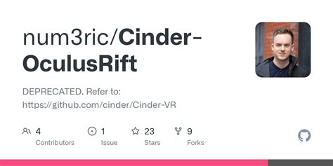 GitHub Num3ric Cinder OculusRift DEPRECATED Refer To Https Github Com Cinder Cinder VR