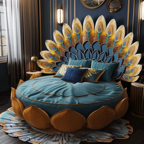 Peacock Dreams Luxurious Beds Inspired By This Majestic Bird