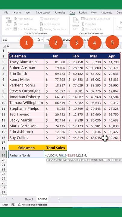 sum vlookup multiple column output excel excelformula vlookup