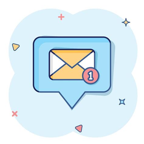 New Incoming Messages Icon In Comic Style Envelope With Notification Cartoon Vector