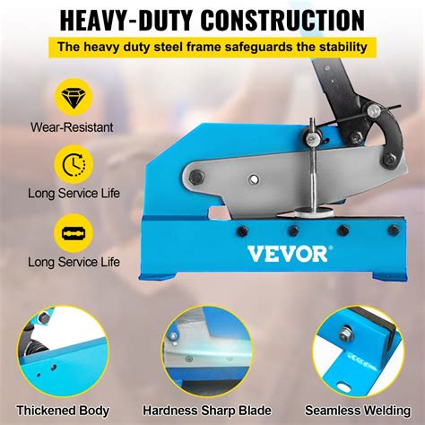 Vevor Hand Plate Shear 5 Manual Metal Cutter Cutting Thickness14