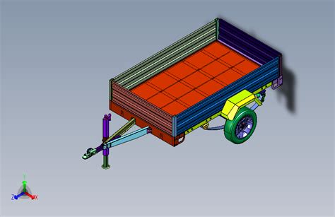 燃油电动摩托三轮车专用车厢后车斗step 模型图纸下载 懒石网