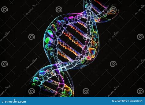 Generative Ai Dna Spiral Structure Dna Helix Complementary Strand Of