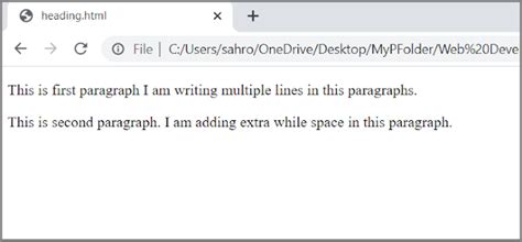 Paragraphs In Html