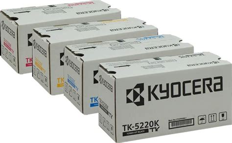 Kyocera Original TK-5220 SET Set mit allen vier Farben (M, Y, BK, C ...