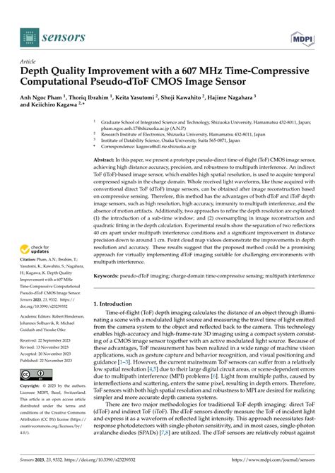 Pdf Depth Quality Improvement With A 607 Mhz Time Compressive