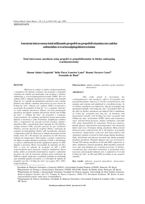 Pdf Total Intravenous Anesthesia Using Propofol Or Propofolketamine