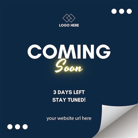 premium vector blue simple coming soon instagram post