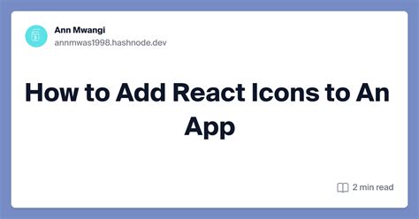 How To Add React Icons To An App