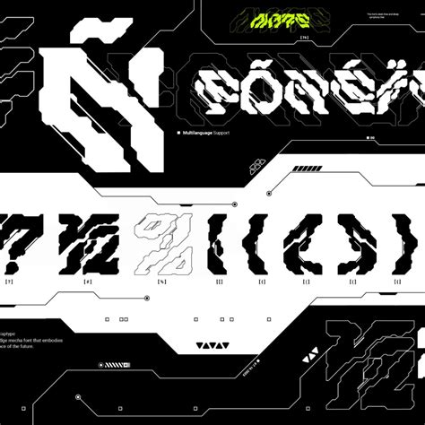 Mate Modern Mecha Font Vol 2 Futuristic Robotic Font Design Modern