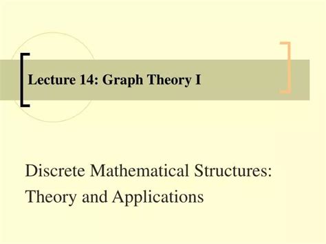PPT Lecture 14 Graph Theory I PowerPoint Presentation Free Download ID 820581