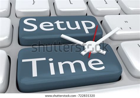 3d Illustration Computer Keyboard Script Setup Stock Illustration