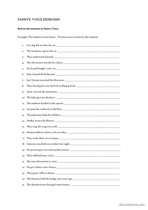 Passive Voice Present Simple Examples With Answers Free