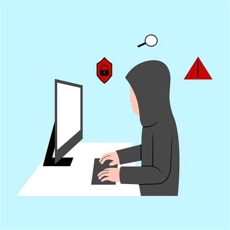 cyber crime concept flat illustration 21436375 vector art at vecteezy