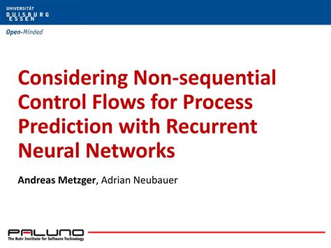 Considering Non Sequential Control Flows For Process Prediction With