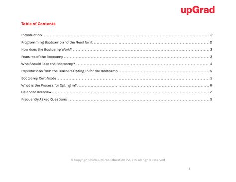1 Programmingbootcamp Learnerdocument Table Of Contents Introduction Programming Bootcamp