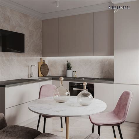 Дизайн кухни с тёмной столешницей Кухня Дизайн кухни Интерьер кухни