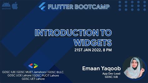 Introduction To Widgets Flutter Bootcamp Day 2 Youtube
