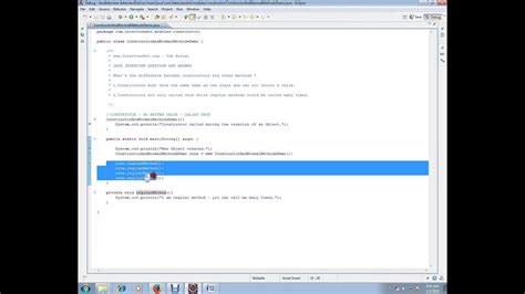 Java Interview Question And Answer Whats The Difference Between Constructors And Other Methods