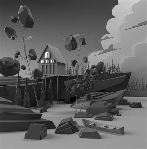 Low Poly Terrain On Behance