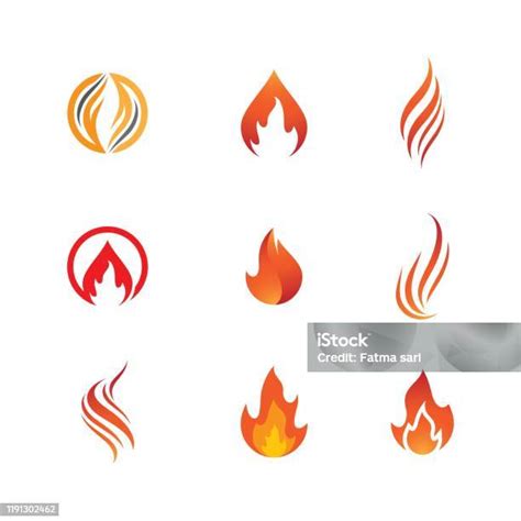 Ikon Vektor Simbol Api Ilustrasi Stok Unduh Gambar Sekarang Api Api Berkobar Api Unggun
