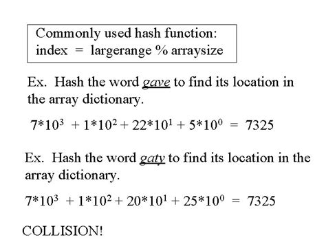 Hashing 1 Def Hash Table A Data Structure