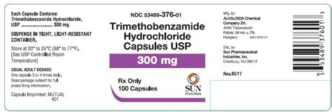 These Highlights Do Not Include All The Information Needed To Use Trimethobenzamide