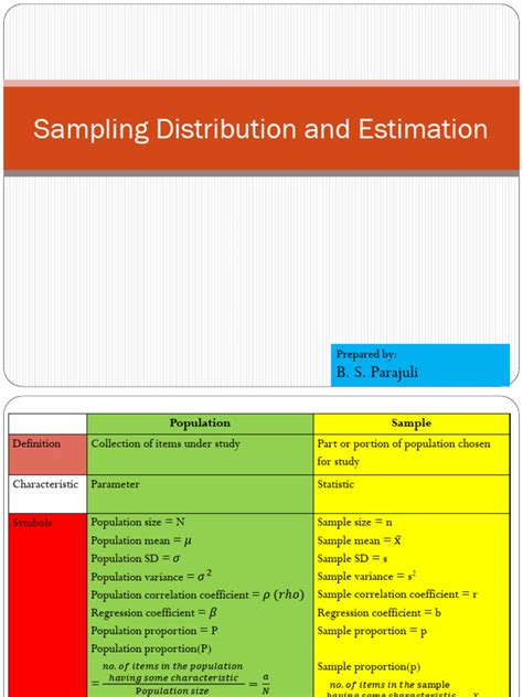 Sampling Distribution And Estimation Pdf Variance Standard Error
