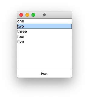 Python Getting A Callback When A Tkinter Listbox Selection Is Changed Stack Overflow