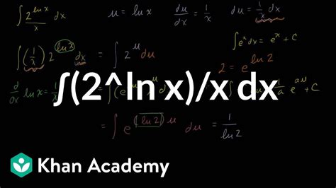 2 Ln X X Antiderivative Example Youtube