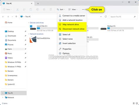 Add Or Remove Map Network Drive And Disconnect Network Drive Context Menu In Windows 11