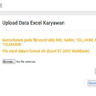 Upload Data From Excel Download Scientific Diagram