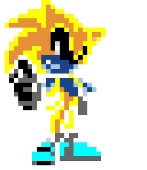Inverted Sonic Pixel Art