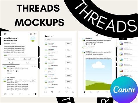 Canva Threads Template Canva Template New Threads App Free Version
