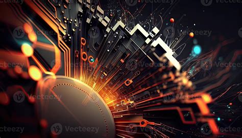 Abstract Technology Background Chip Circuit Cpu Motherboard
