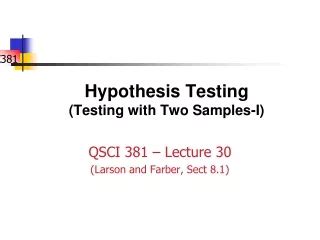 PPT Hypothesis Testing With Two Samples PowerPoint Presentation Free Download ID 477581