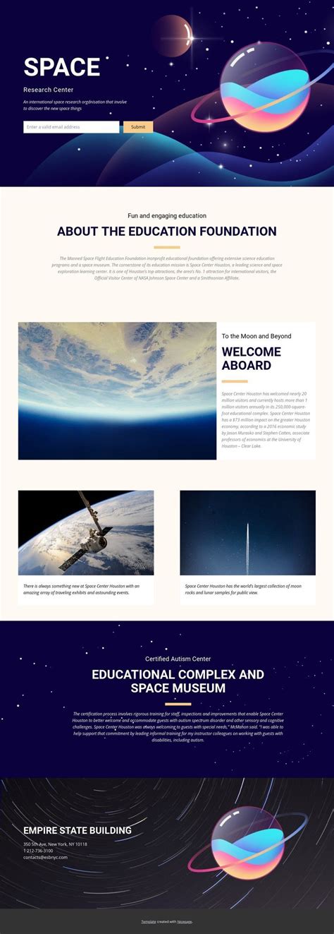 Space Html Template By Nicepage Business Web Design Keynote Design Wordpress Website Design