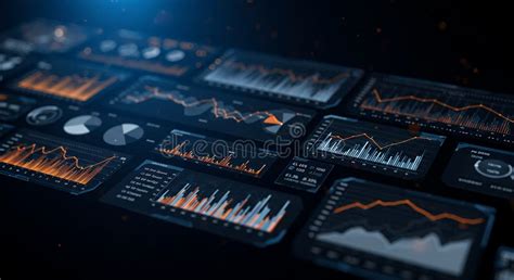futuristic data visualization dynamic stock market and financial charts