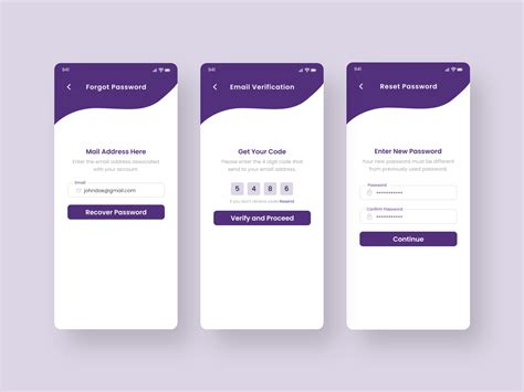 Forget Password Mobile App Uiux Design Mobile App Ui Login Design