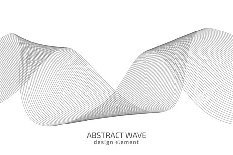 Premium Vector Abstract Wave Design Element On White Background