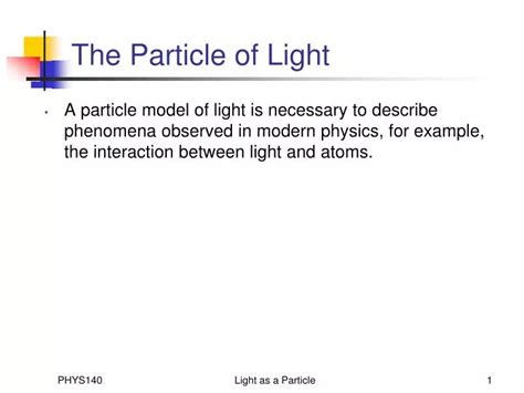 PPT The Particle Of Light PowerPoint Presentation Free Download ID 6909169