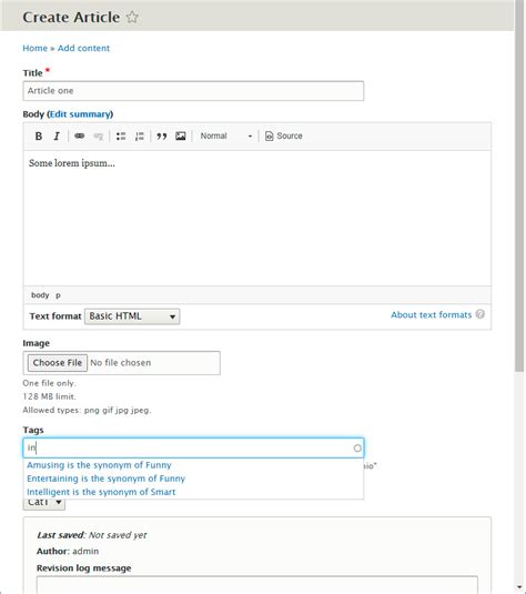 Installation And Basic Usage Synonyms Drupal Wiki Guide On