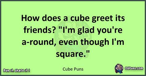 240 Cube Tastic Puns Unleashing A Cubic Cascade Of Humor