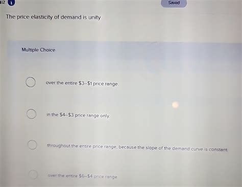 [solved] 1 The Price Elasticity Of Demand Is Unity Multiple