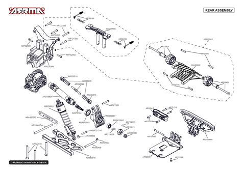 Arrma Granite Blx 4x4 Parts Exploded View 4302v3t2 — Adventure Hobbies And Toys